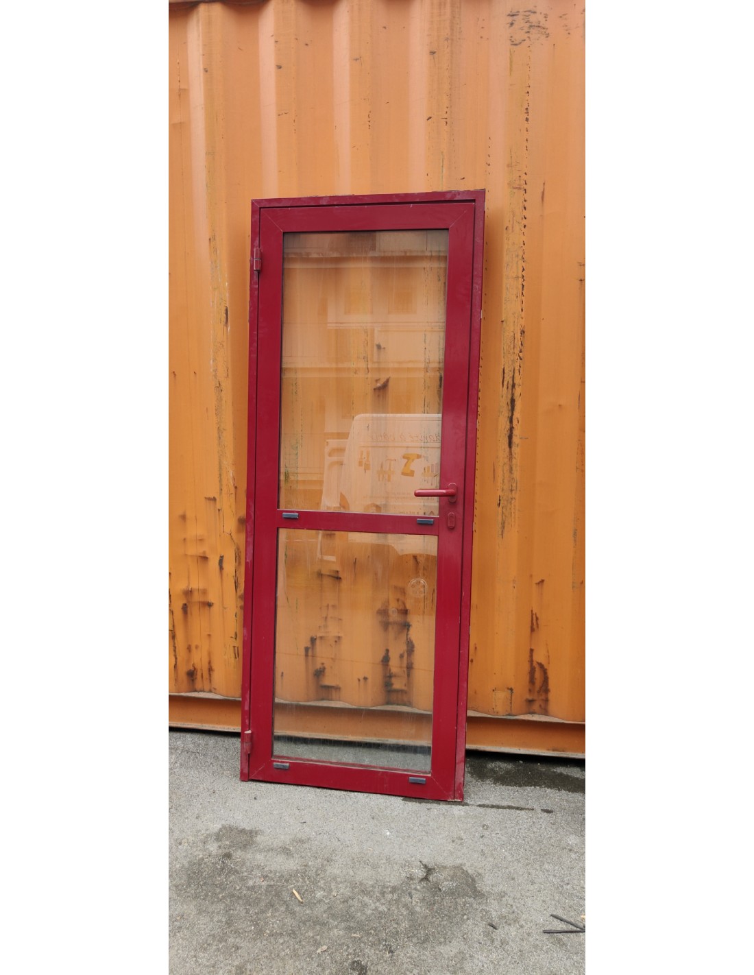 84 x 215cm - Porte vitrée aluminium (simple vitrag - Patxa'ma